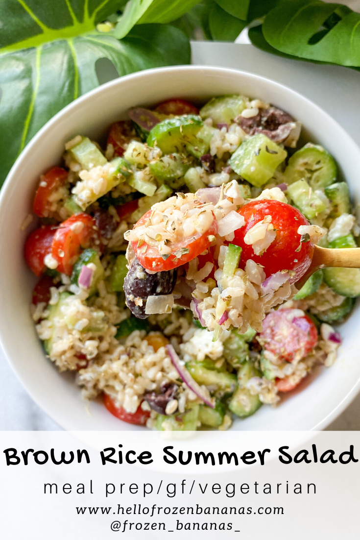 Brown Rice Summer Salad - hellofrozenbananas.com