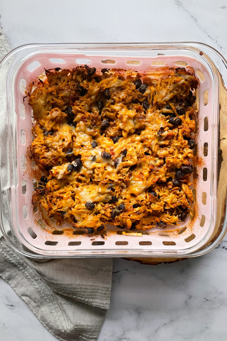 Healthy Taco Bake (with Mixer Shredded Chicken) - hellofrozenbananas.com