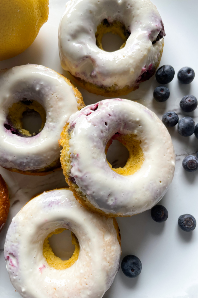 Baked Lemon Blueberry Donuts - hellofrozenbananas.com