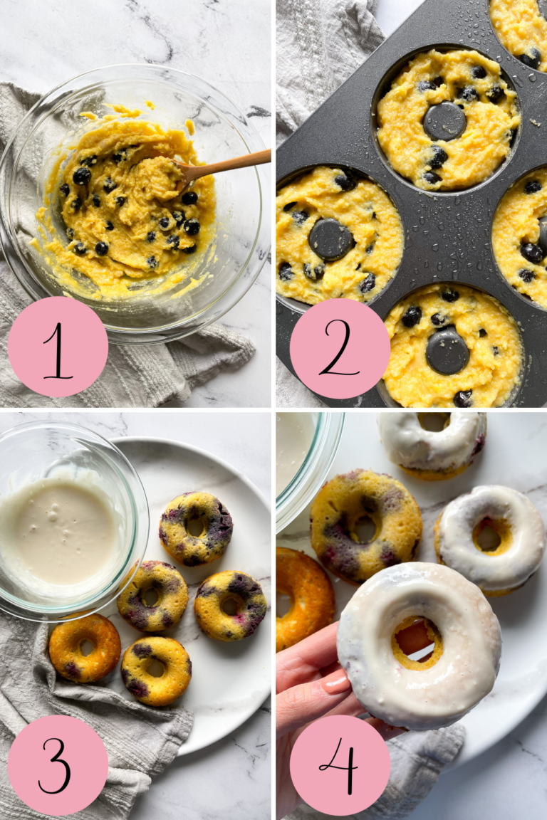 Baked Lemon Blueberry Donuts - hellofrozenbananas.com
