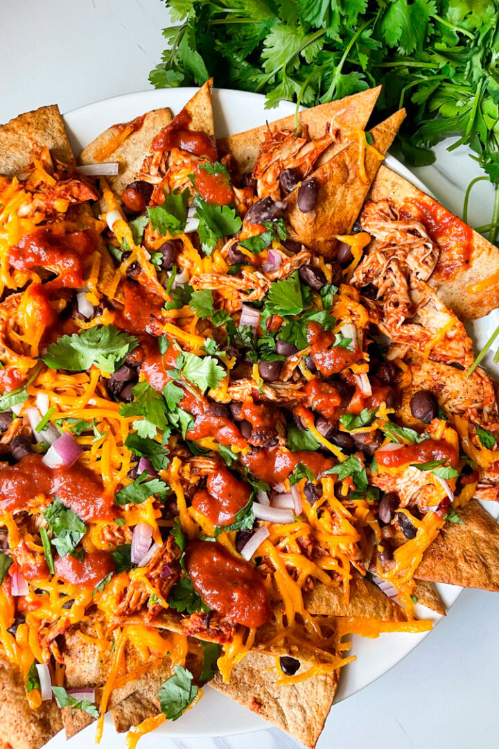 Dairy Free Chicken BBQ Nachos - hellofrozenbananas.com