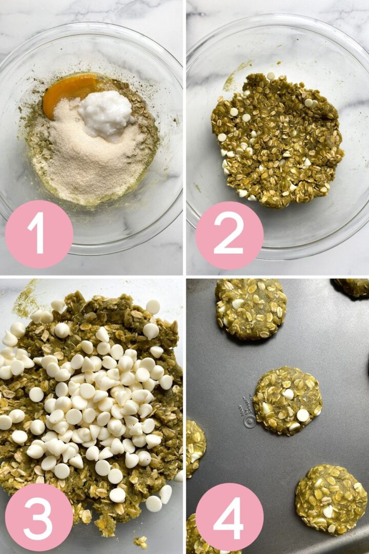Chewy Oatmeal Matcha Cookies (Gluten Free) - hellofrozenbananas.com