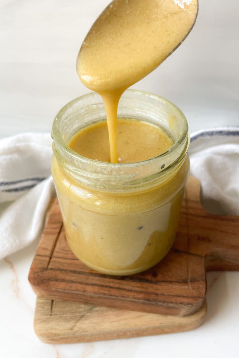 Vegan Honey Mustard Dressing (with Maple Syrup) - hellofrozenbananas.com